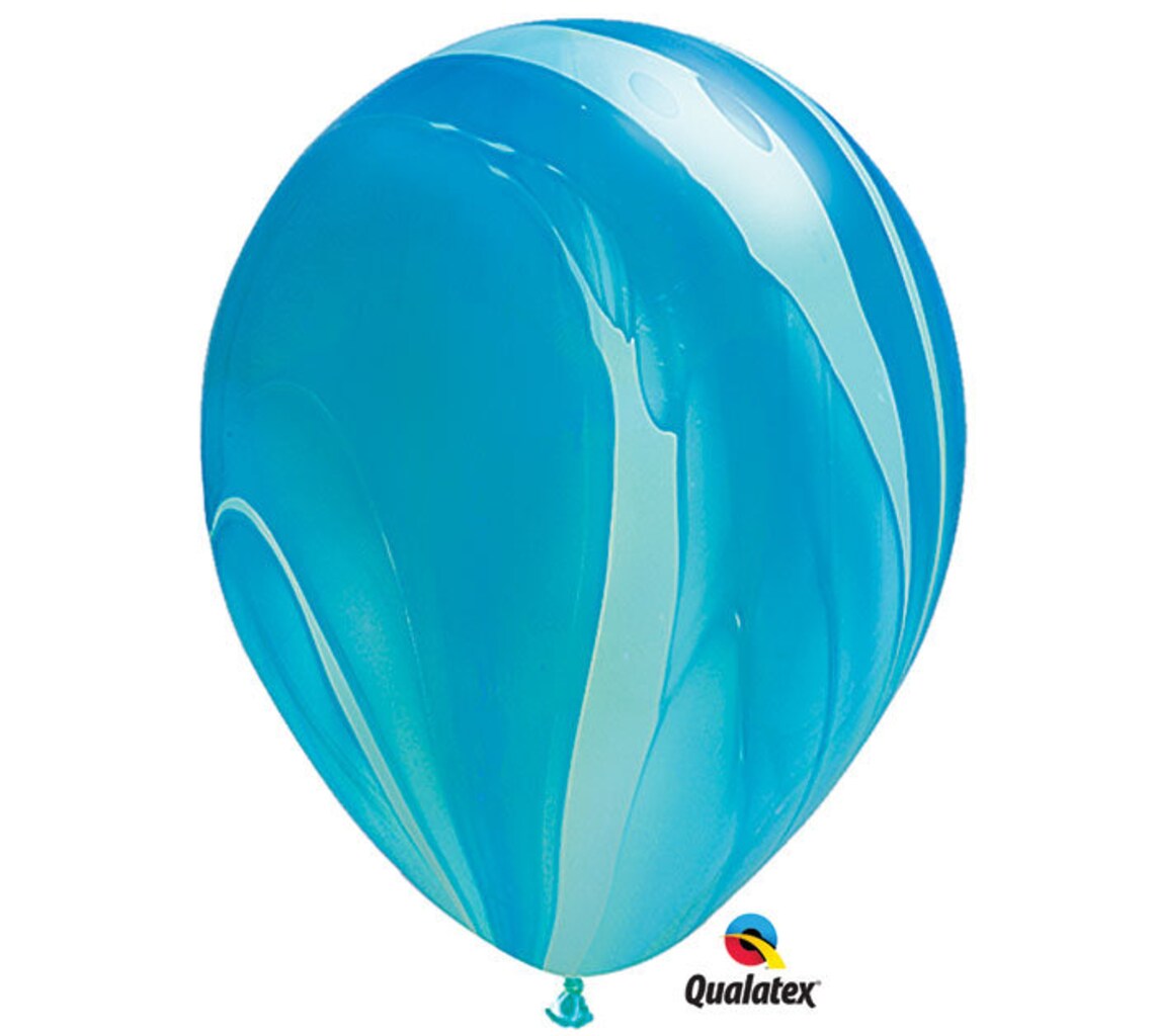 10 CT Blue Marble Latex Balloons/ Mermaid Latex Balloons/ - Etsy