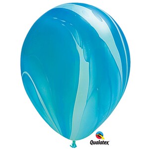 10 CT Blue Marble Latex Balloons/ Mermaid Latex Balloons/ Under the Sea ...