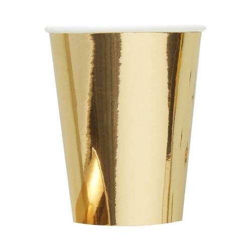 Metallic Gold Paper Cups Shiny Gold 12 OZ. Cups Gold Cups | Etsy