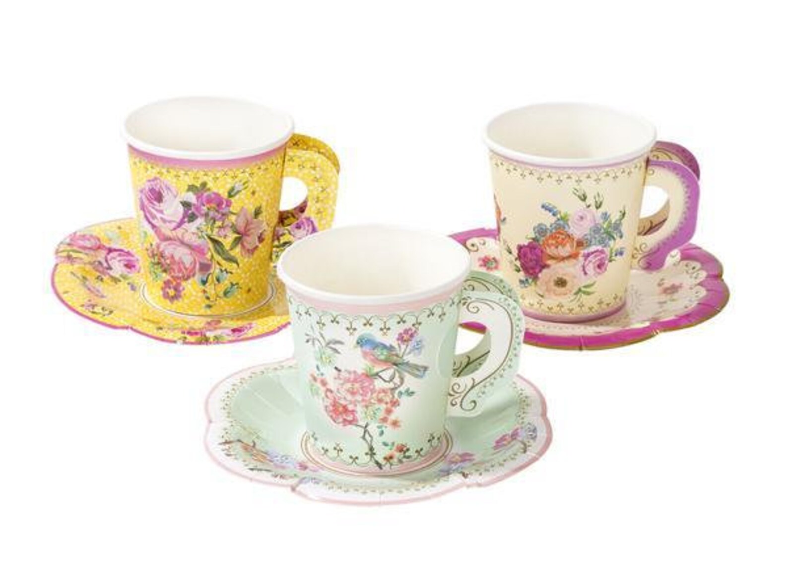 12 CT Tea Party Cups With Saucers Vintage Tea Cups With - Etsy