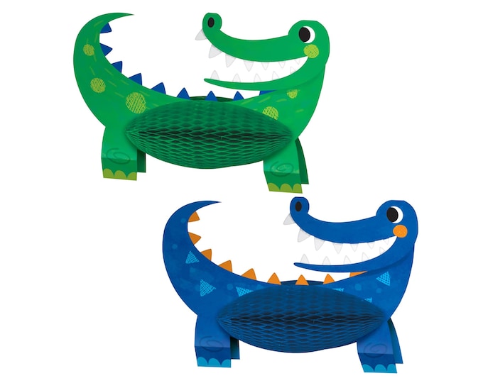 Alligator Party Centerpieces- Alligator Table Decor, Swamp Birthday ...