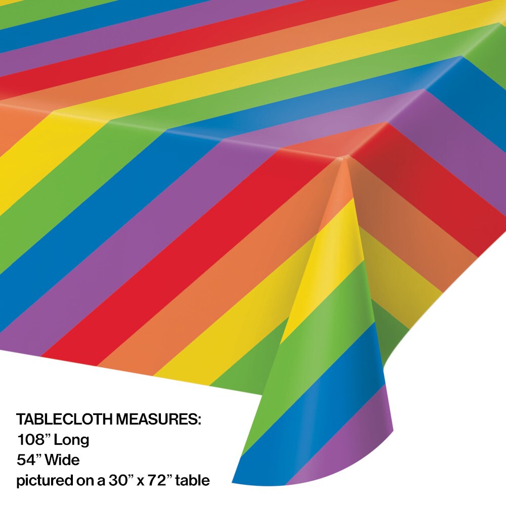 Rainbow Table Cover Rainbow Party Rainbow Birthday Rainbow - Etsy