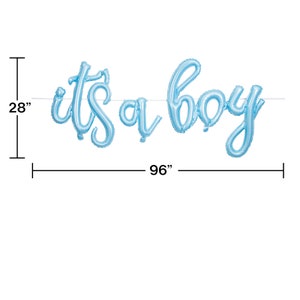 It's A Boy Balloon Banner- Deluxe Baby Shower Decor, Baby Shower ...