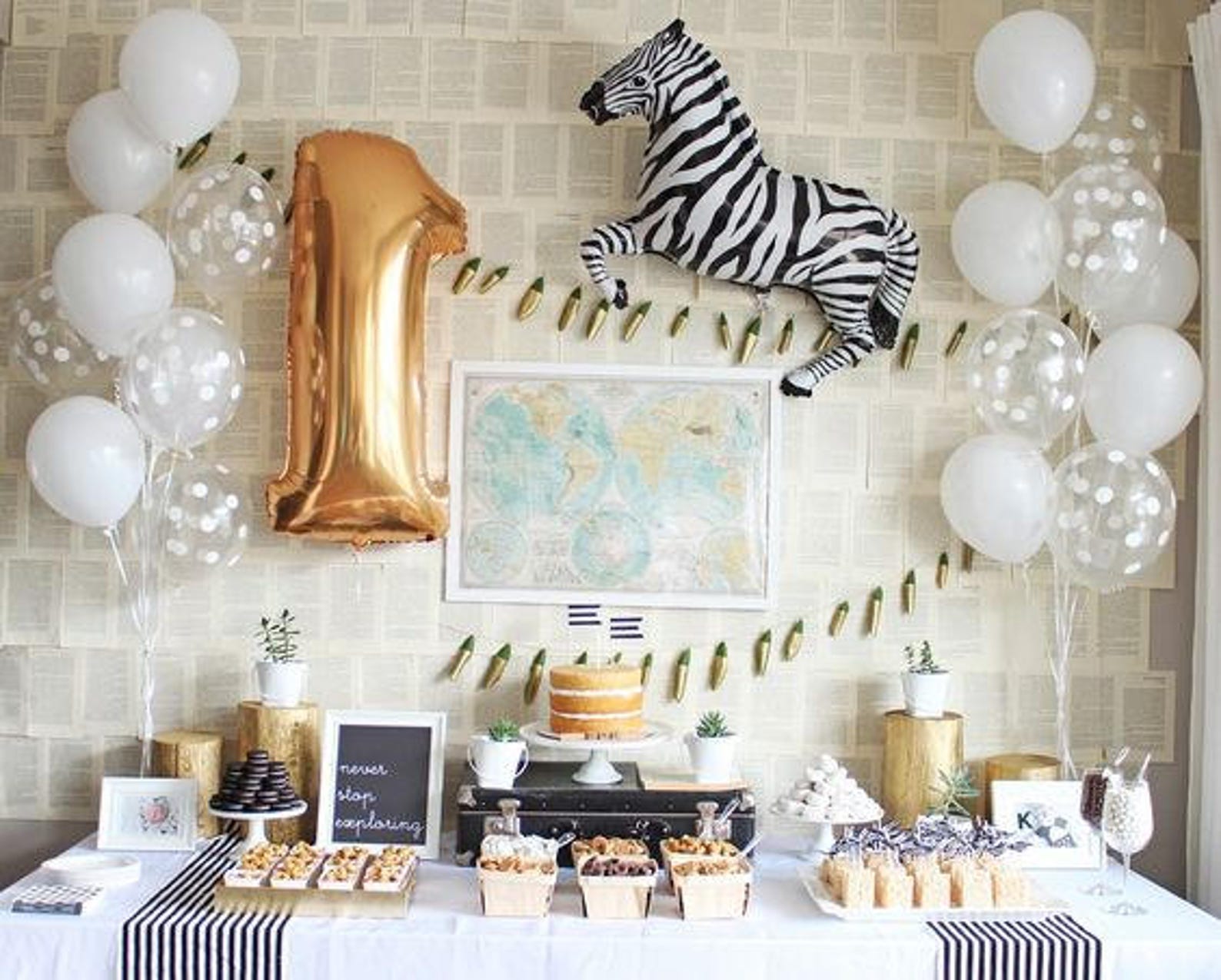 Party Animals Zebra Balloon/ Zebra Balloon/ Jungle Party - Etsy