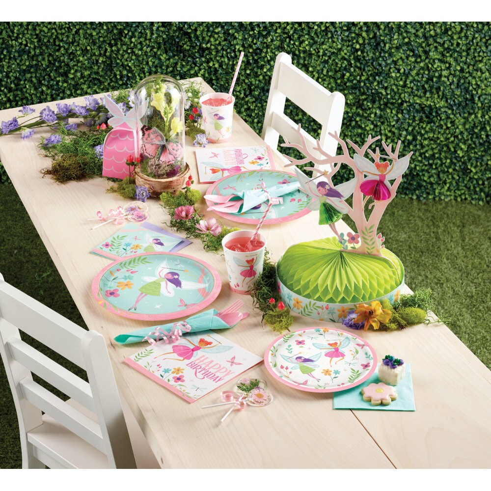 Fairy Party Plates- Fairy Birthday Large Plates, Fairy First Birthday ...