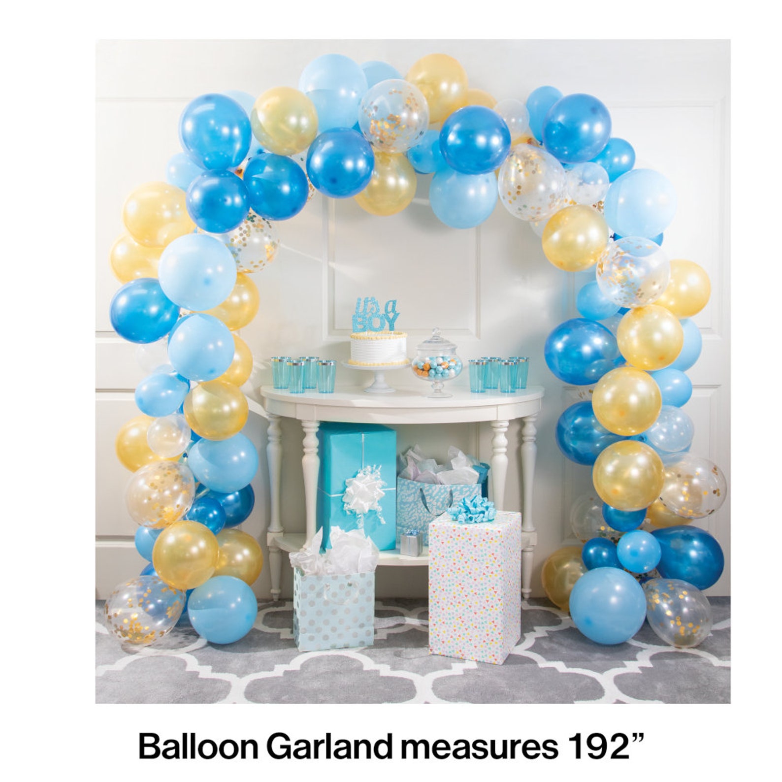 Blue and Gold Balloon Arch Kit Baby Shower Balloon Arch - Etsy