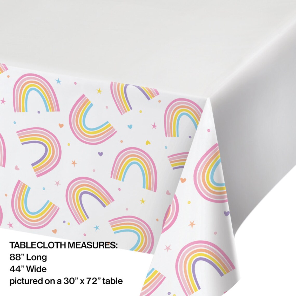 Pastel Rainbow Party Tablecover Pastel Birthday Table Cover - Etsy