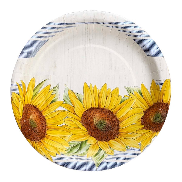 Sunflower Paper Plates - Etsy