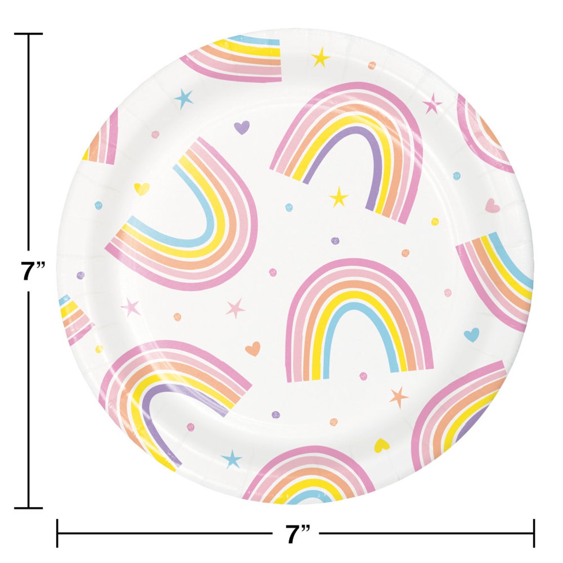 Pastel Rainbow Party Plates Pastel Birthday Plates Pastel - Etsy