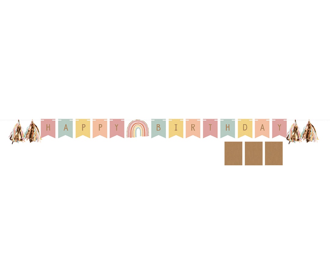 Boho Rainbow Banner- Boho Baby Shower, Boho Rainbow Birthday ...