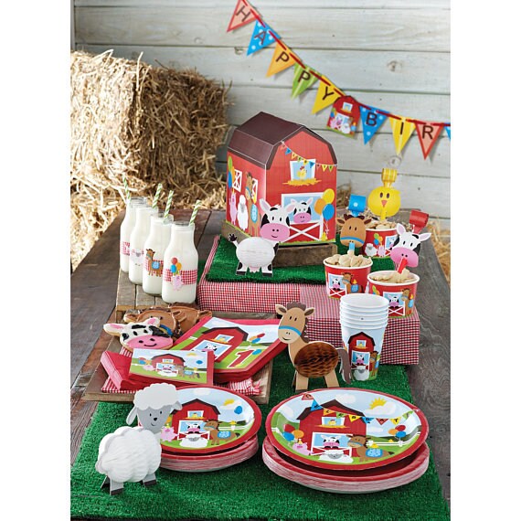 Farm Party Centerpiece Kit/ Farm Birthday Party Table | Etsy