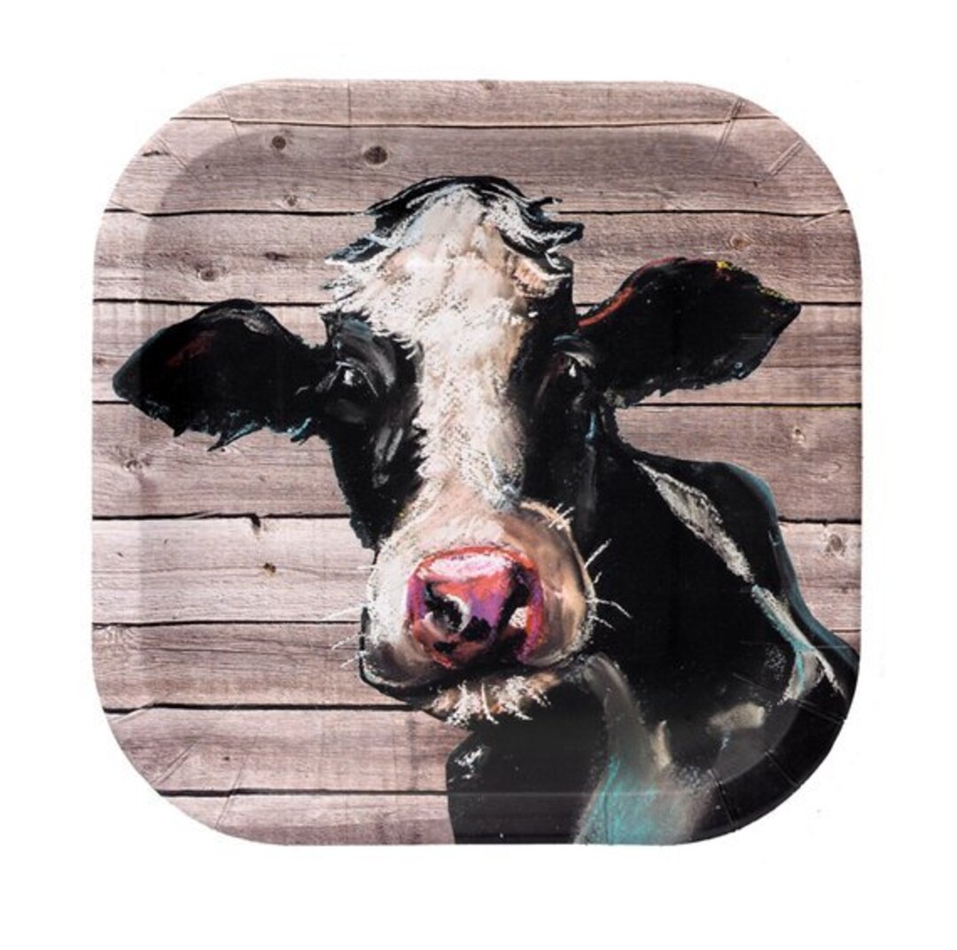 Cow Party Plates/ Farm Party Plates / Cow Plates / Barnyard Plates / My ...