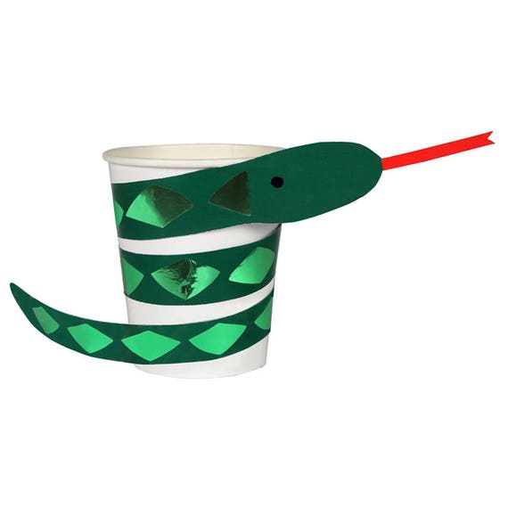 Jungle Snake Paper Cups Snake Paper Cups Jungle Party Cups - Etsy