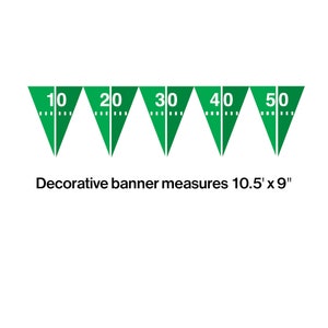 Football Party Banner- Football Field Flag Banner, Football Party Decor ...