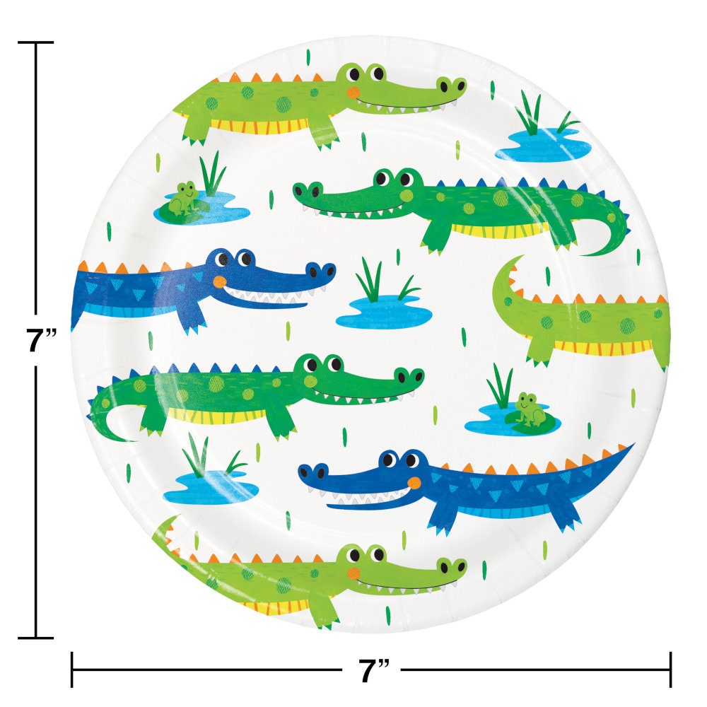 Alligator Party Plates Alligator Small Plates Oh Snap Party - Etsy