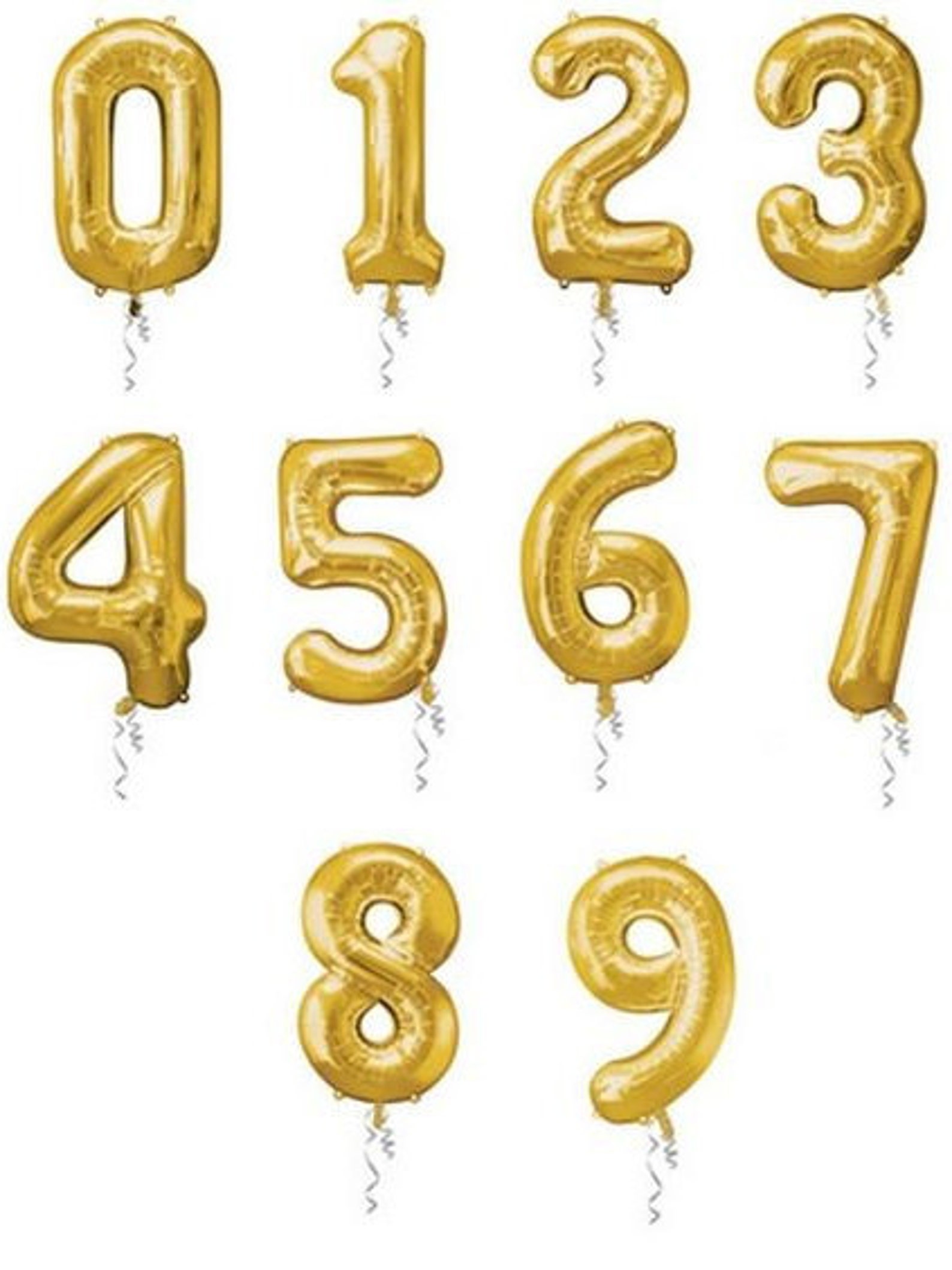Giant 34 Gold Balloon Numbers/ Gold Number Balloons/ XL | Etsy