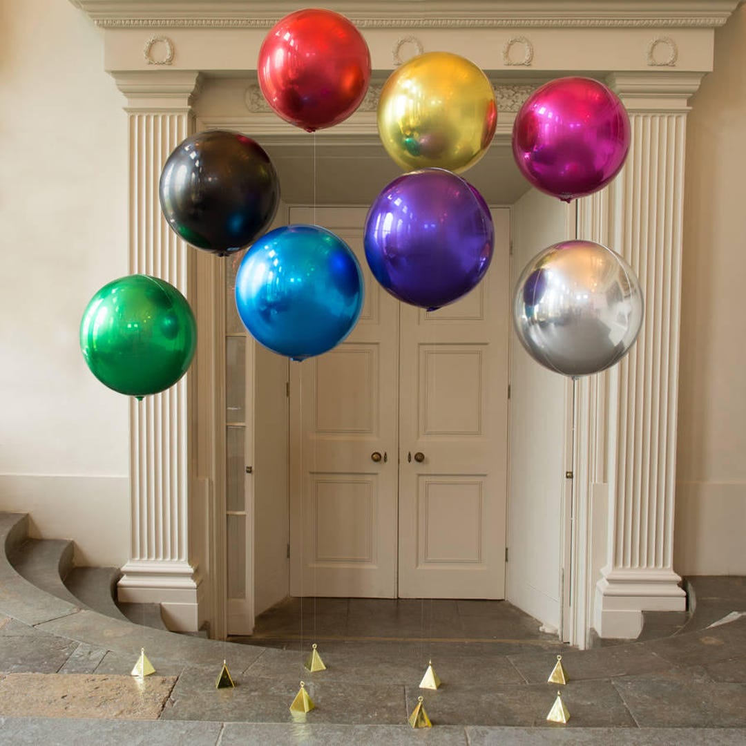 Large Round Balloon/ Round Metallic Balloon/ Glamorous Round Balloons ...