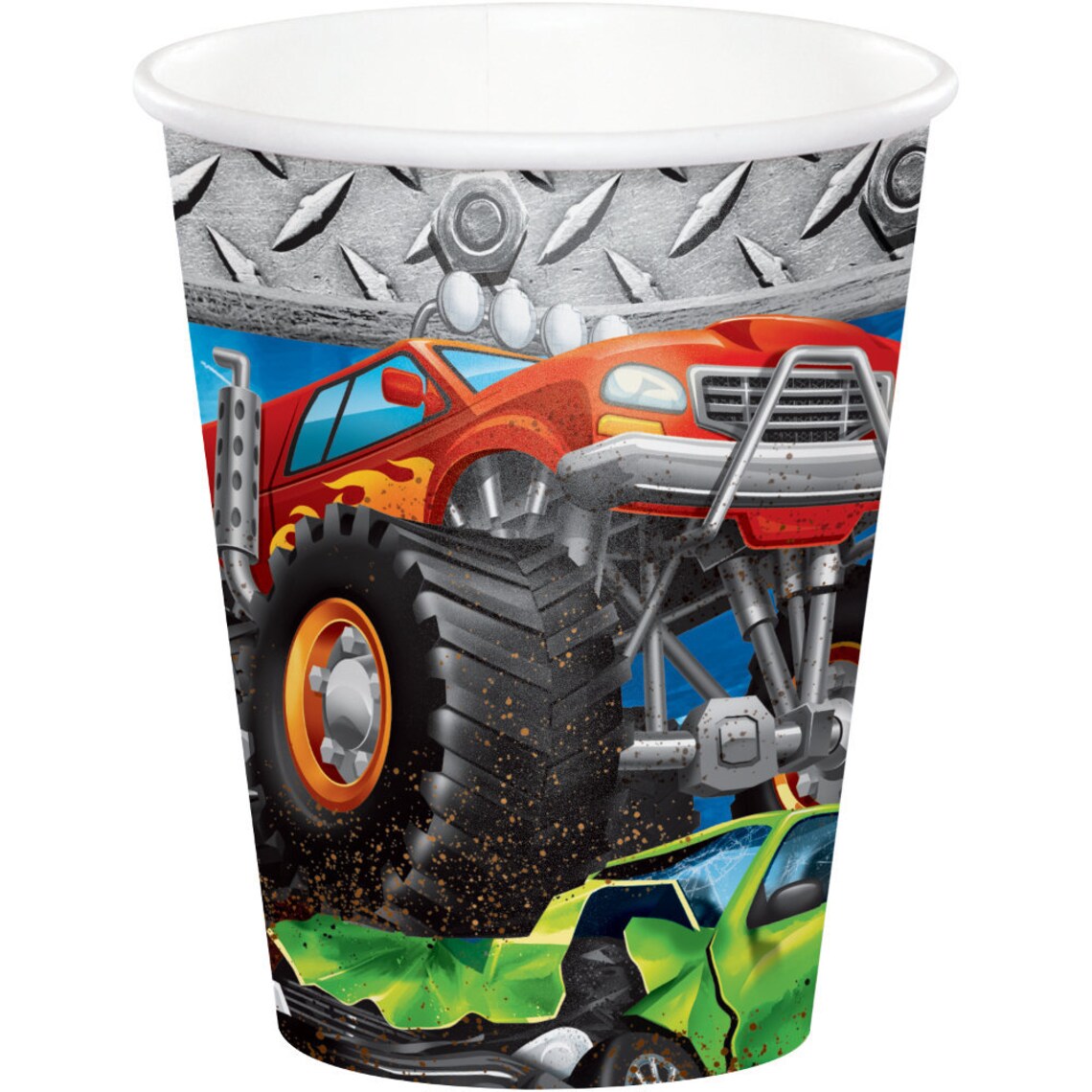 Monster Truck Party Cups Monster Truck Paper Cups | Etsy