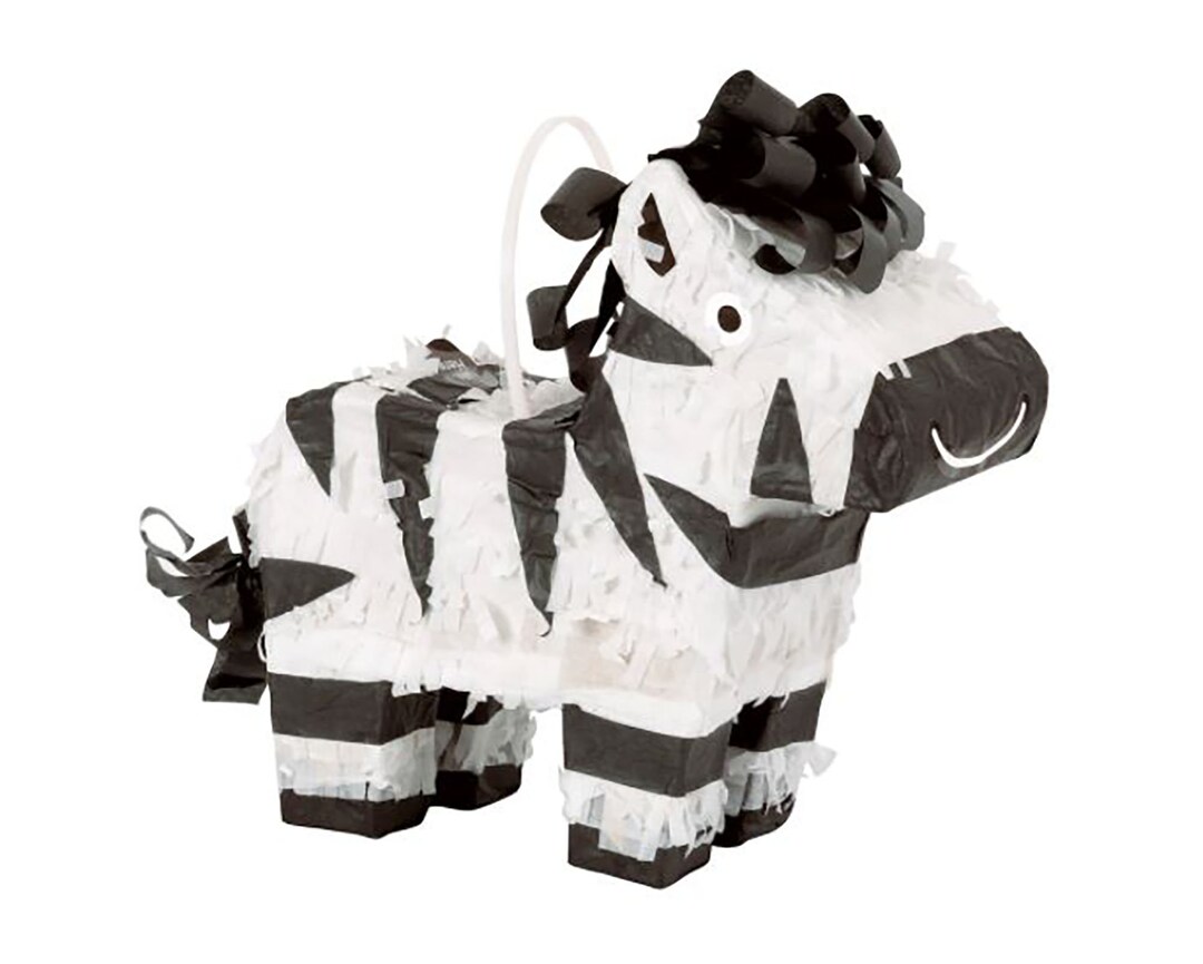 Mini Zebra Pinata Decoration- Jungle Decor, Safari Party Centerpiece ...