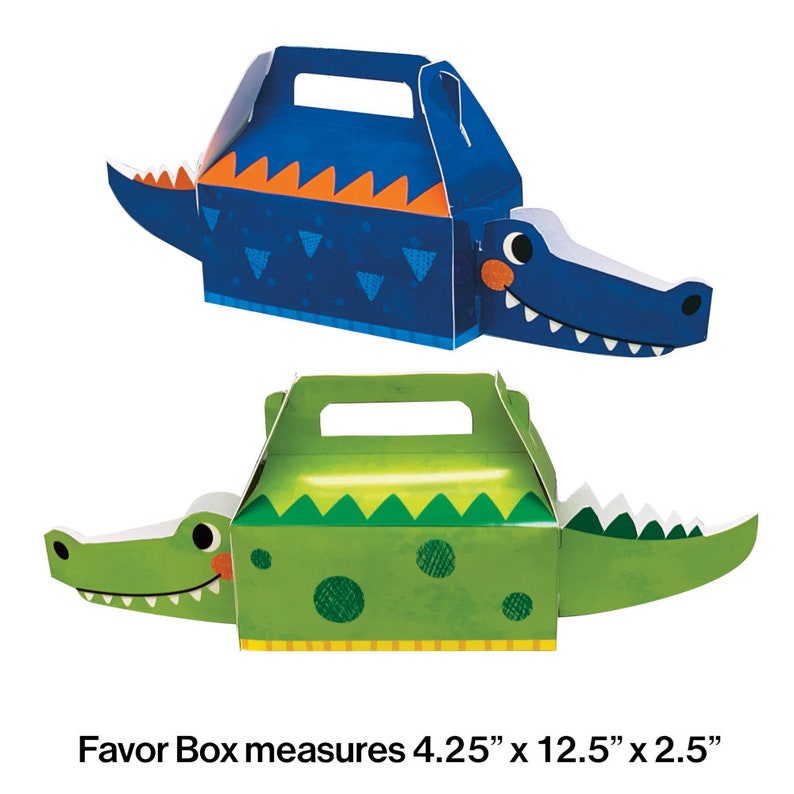 Alligator Party Treat Boxes Alligator Favor Boxes Swamp - Etsy