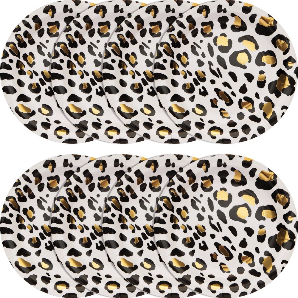 Leopard Print Party Plates Large Leopard Print Plates - Etsy