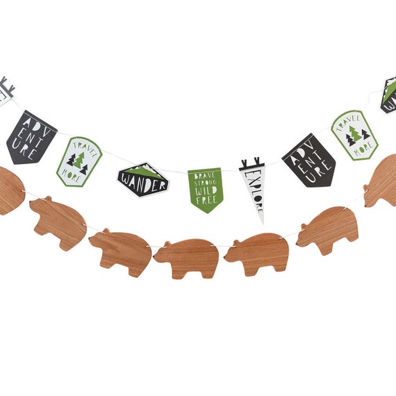 Adventure Party Banner Camping Birthday Theme Outdoors | Etsy