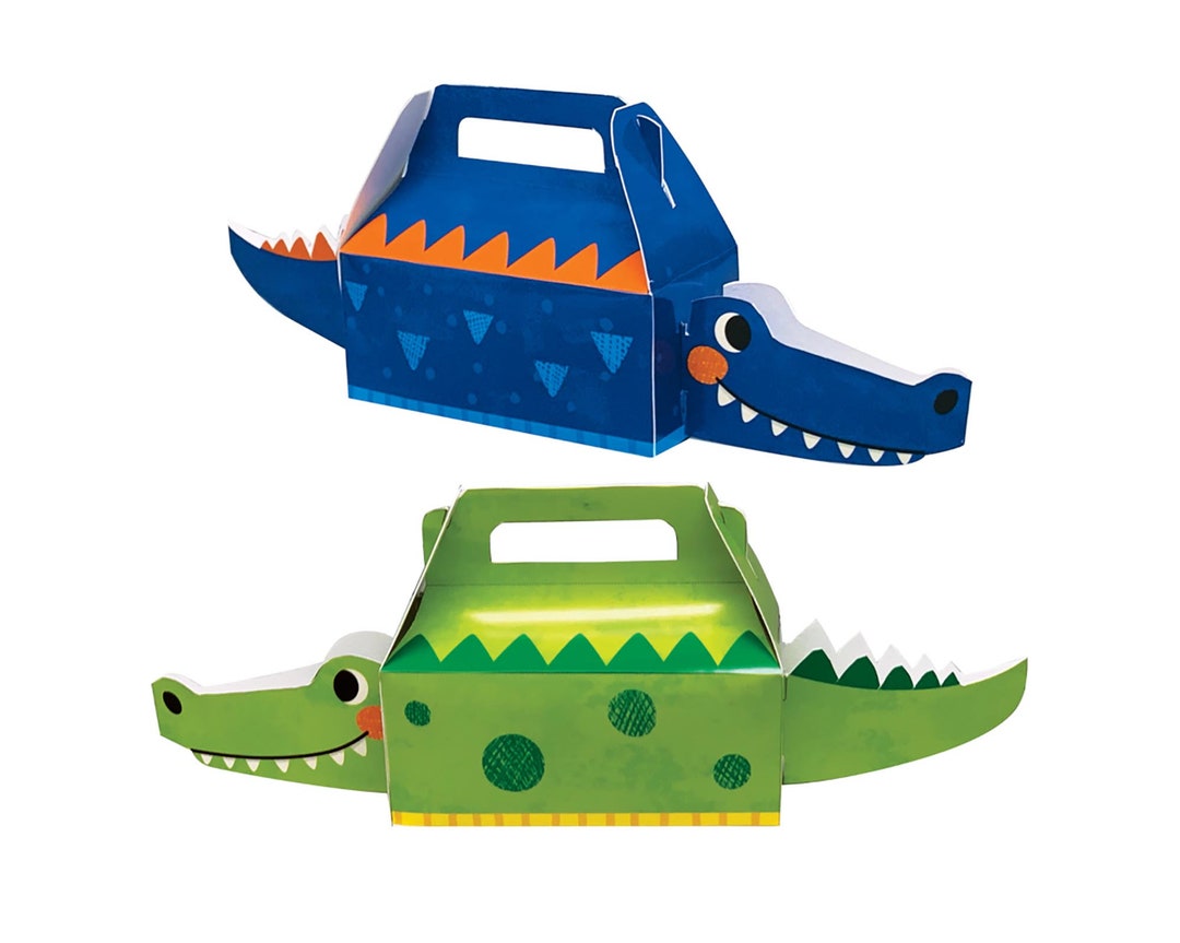 Alligator Party Treat Boxes- Alligator Favor Boxes, Swamp Birthday ...