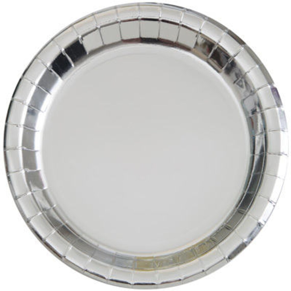 Metallic Silver Foil Party Plates, Shiny Celebration Tableware - Etsy