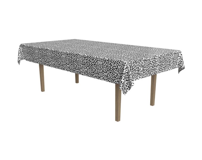 Snow Leopard Print Tablecover- Jungle Party Tablecover, Leopard Party ...