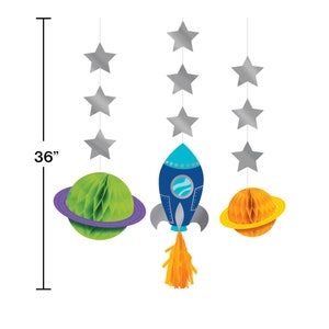 Space Party Decorations- Blast off Decor, Space Birthday Decorations ...