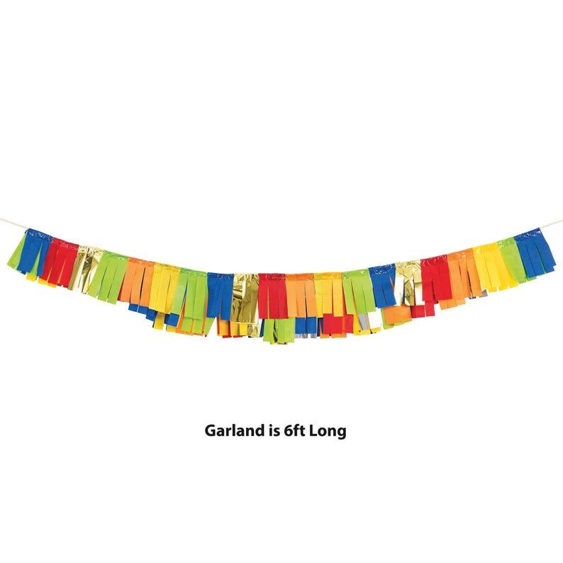 Tissue Fringe Garland/primary Color Tissue Fringe Garland Decoration ...