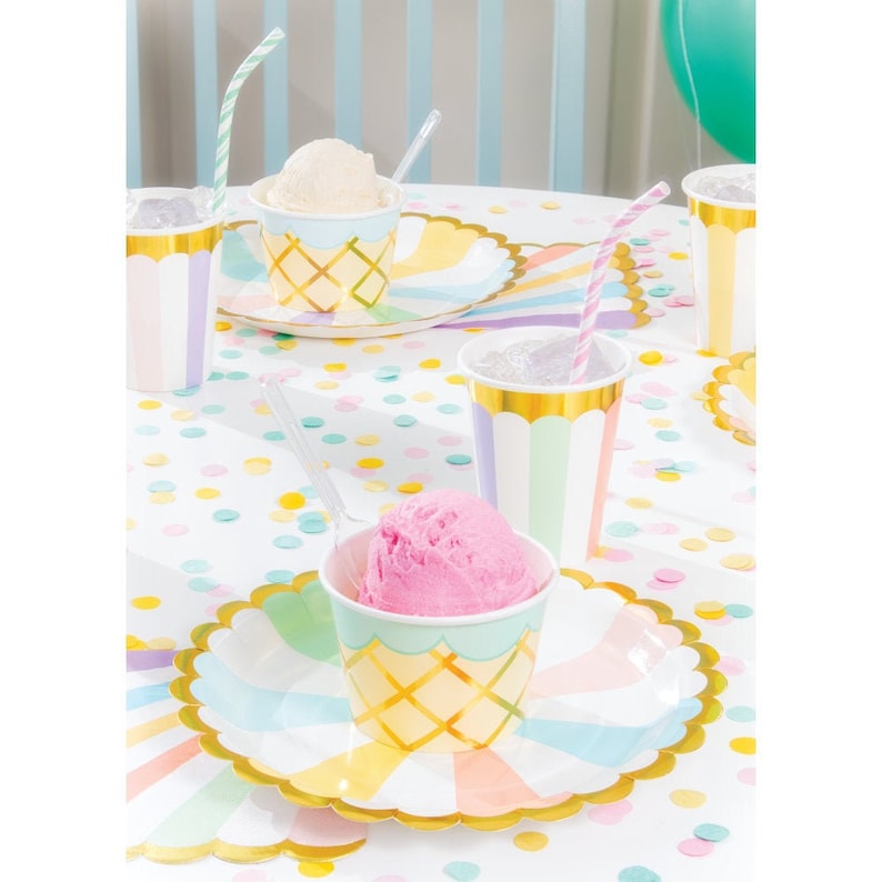 Ice Cream Party Table Cover- Ice Cream Birthday, Party Decoration, Ice ...