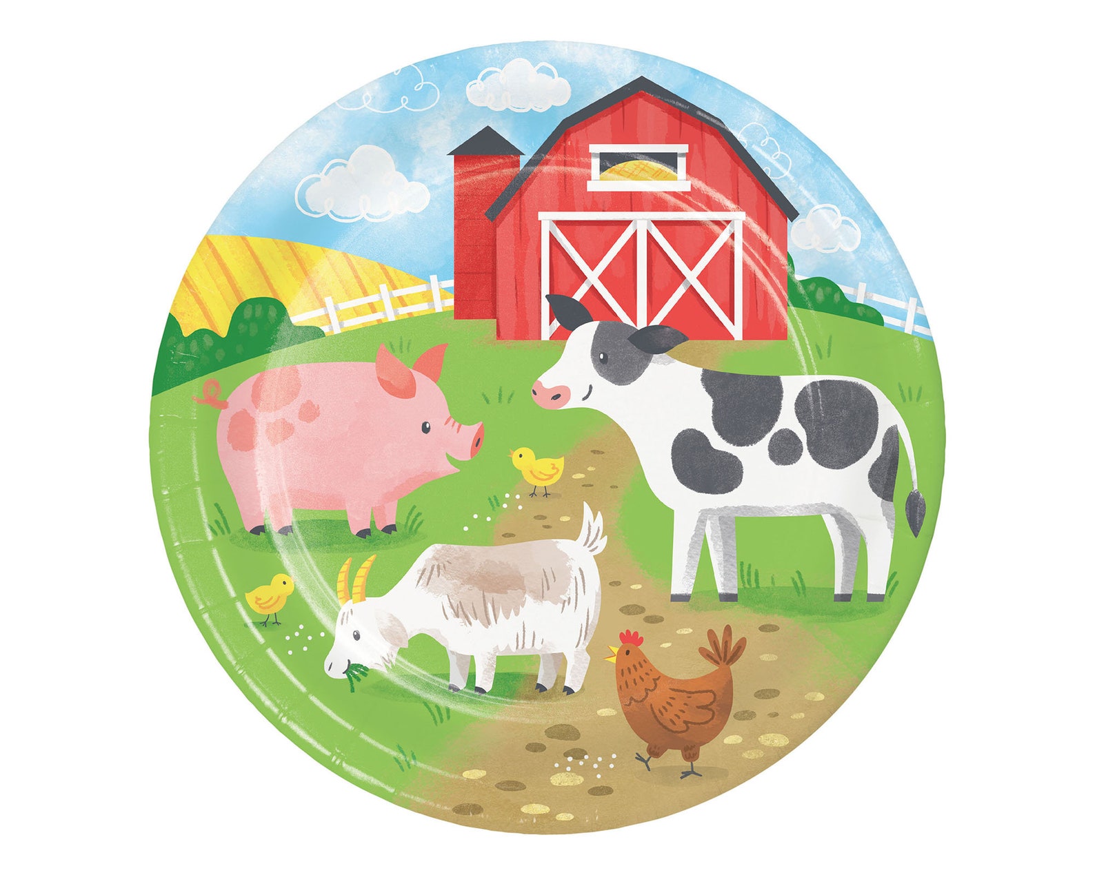 Farm Party Large Plates Barnyard Party Plates Farm Birthday - Etsy