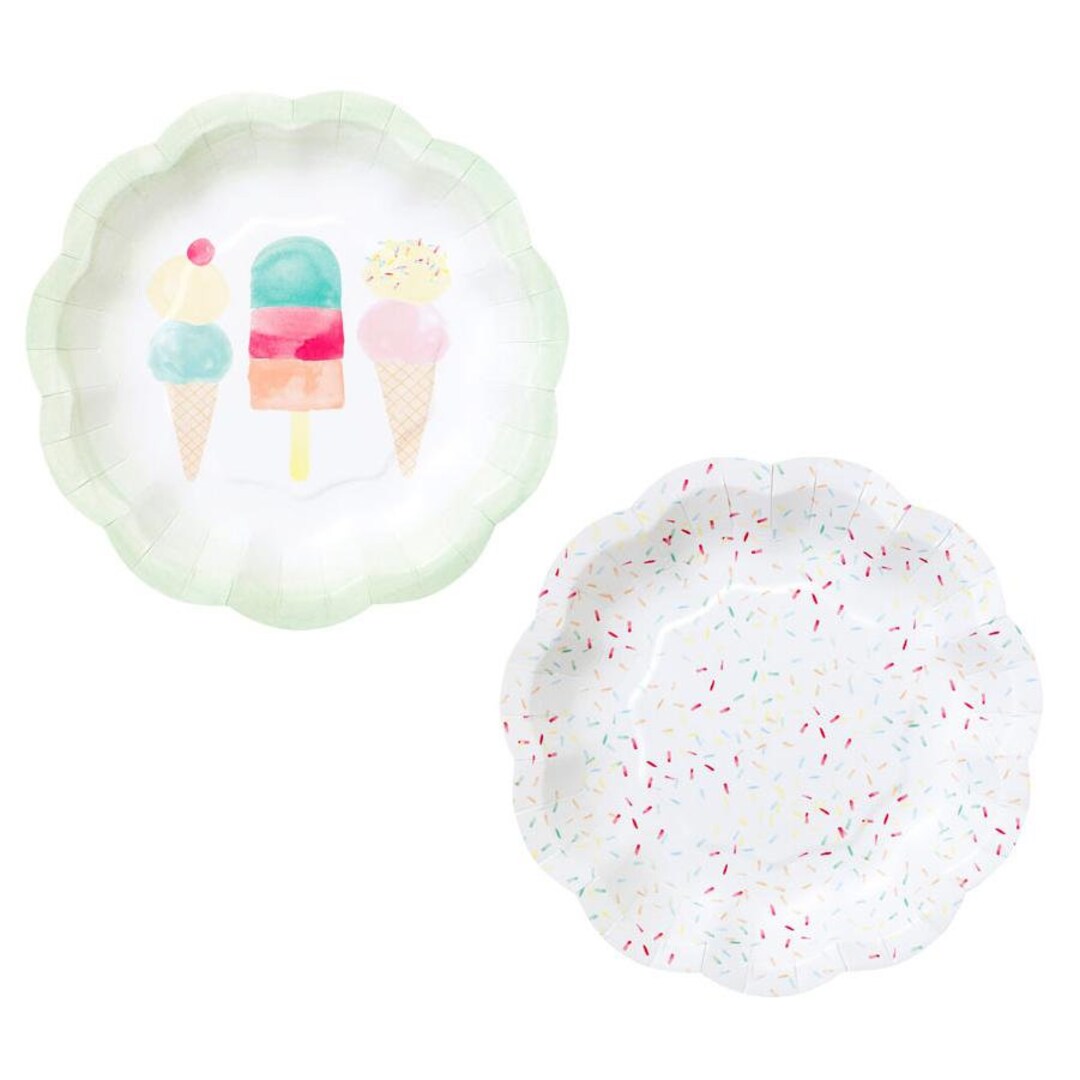 Sprinkles Ice Cream Party Plates/ Ice Cream Party Plates/ Ice Cream ...