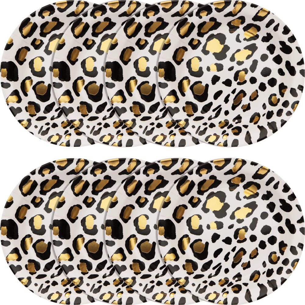 Leopard Print Party Plates- Small Leopard Print Plates, Cheetah Print ...