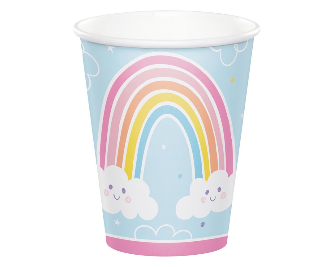 Pastel Rainbow Party Cups- Pastel Birthday Cups, Pastel Rainbow Party ...