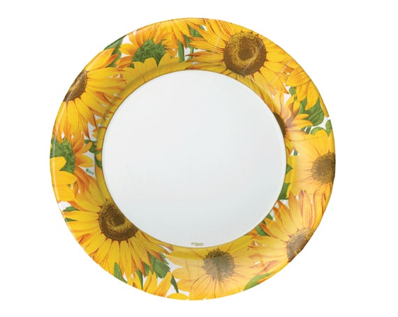 High Quality Sunflower Large Plates Fresh Sunflower Dinner - Etsy