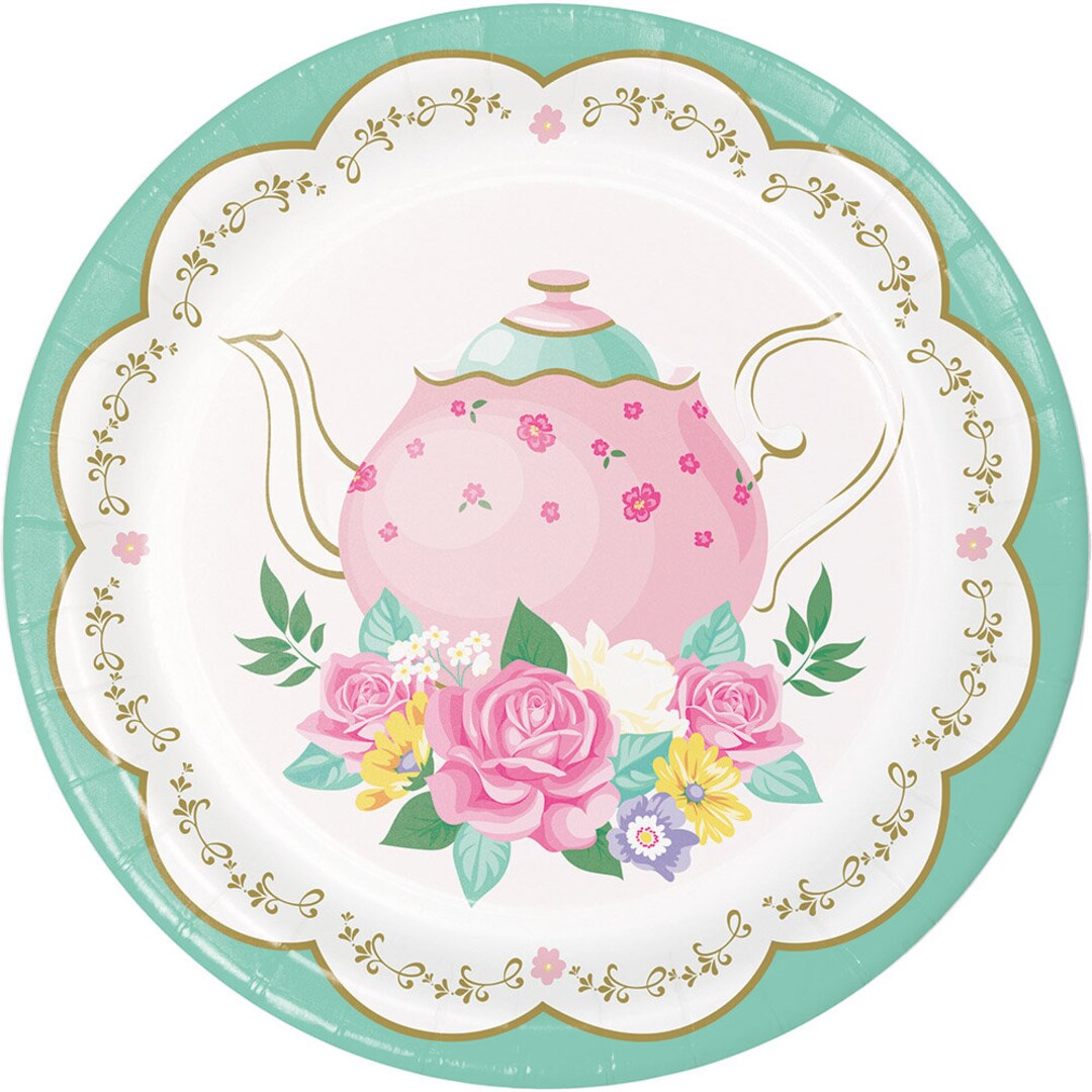 Tea Party Small Plates / Fancy Tea Party Plates / Vintage Floral Plates ...