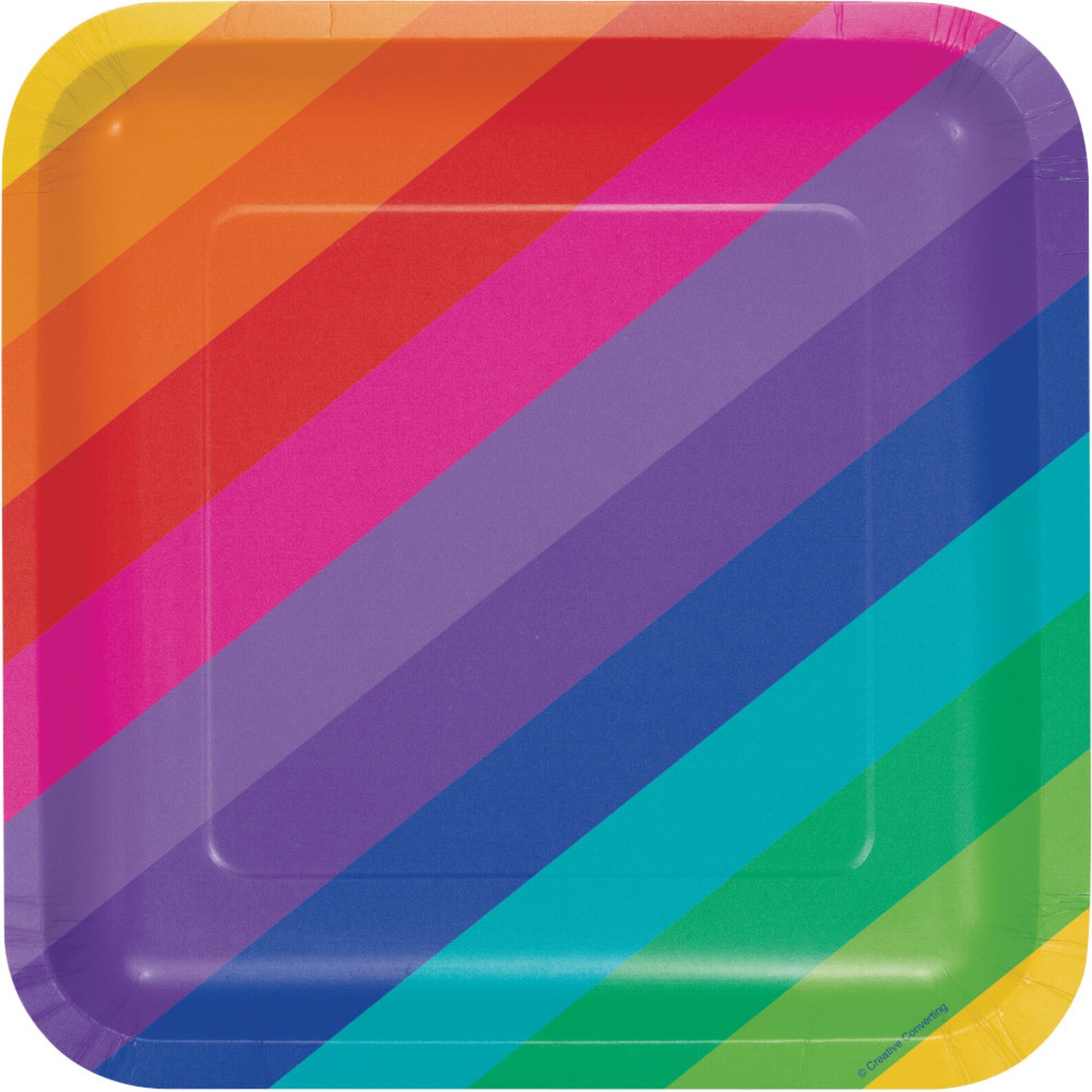 Square Rainbow Party Plates- Rainbow Party, Rainbow Birthday, Rainbow ...