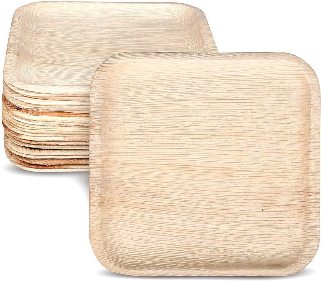 25 CT 8 Palm Leaf Plates Botanical Plates, Natural Plates, Woodland ...