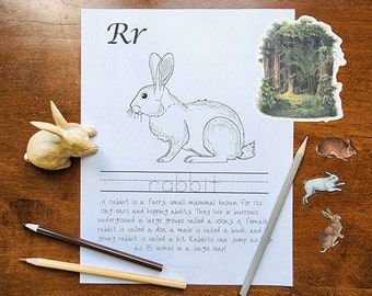 A is for Acorn Nature Alphabet Page- DIGITAL DOWNLOAD- Nature Inspired ...