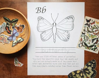 A is for Acorn Nature Alphabet Page- DIGITAL DOWNLOAD- Nature Inspired ...