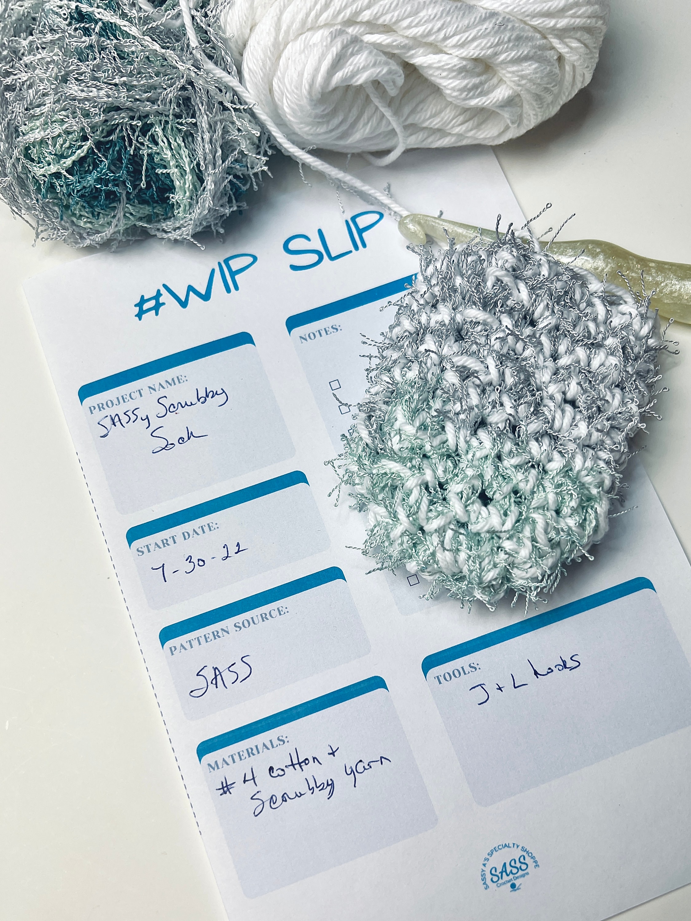PRINTABLE WIP Slip Template 3 Colors - Downloadable PDF - Work in ...
