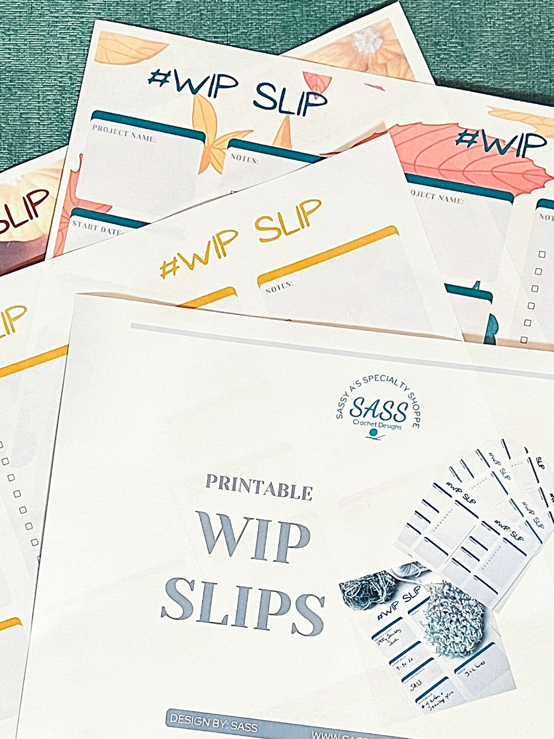 PRINTABLE Fall WIP Slip Template 1 ~ Downloadable PDF ~ Work in ...