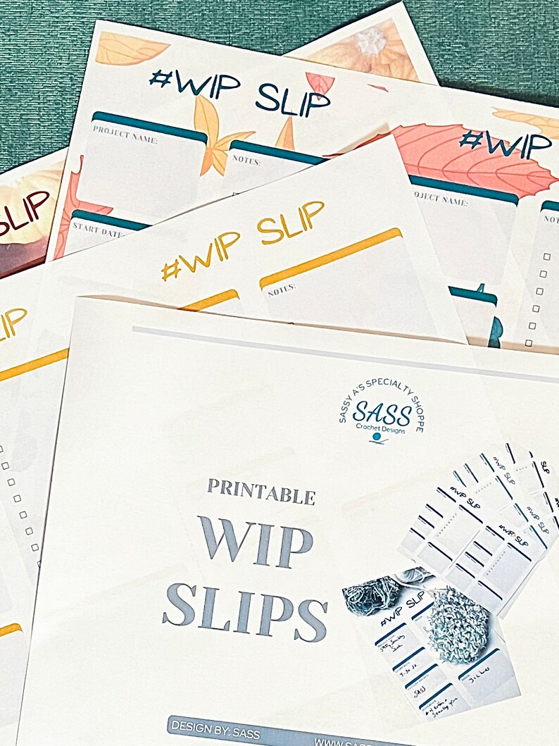 PRINTABLE Fall WIP Slip Template 1 ~ Downloadable PDF ~ Work in ...