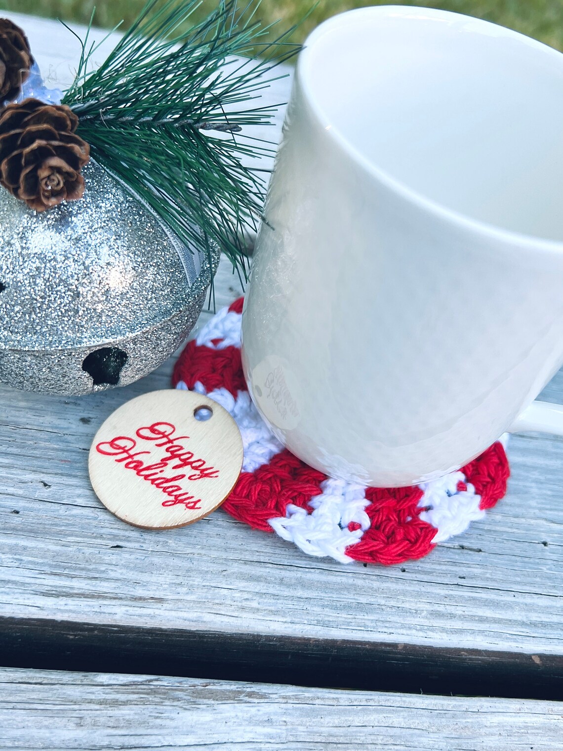 Peppermint Candy Coaster Coaster CROCHET PATTERN - Etsy