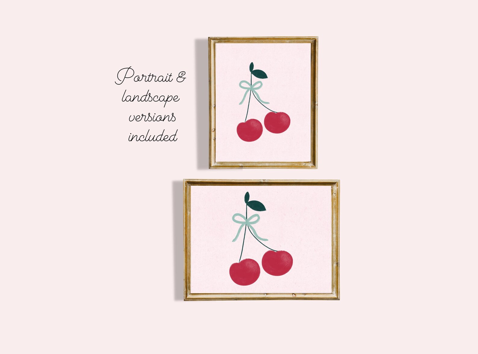 Cherry Gallery Wall, Cherry Printable Gallery Wall, Printable Cherry ...