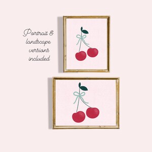 Cherry Gallery Wall, Cherry Printable Gallery Wall, Printable Cherry ...