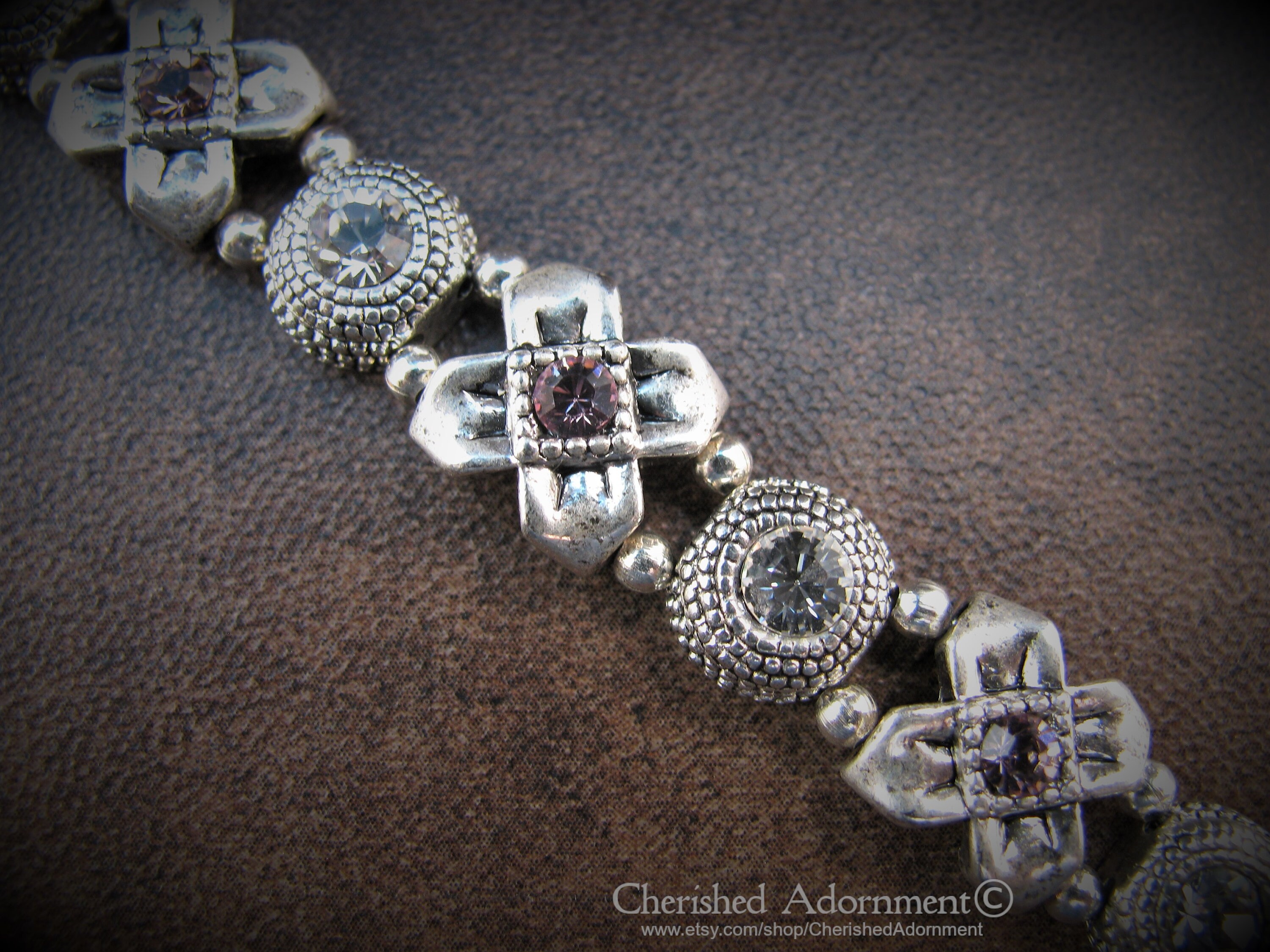 Swarovski Crystal Slider XOXO Bracelet Antique Silver Tone - Etsy