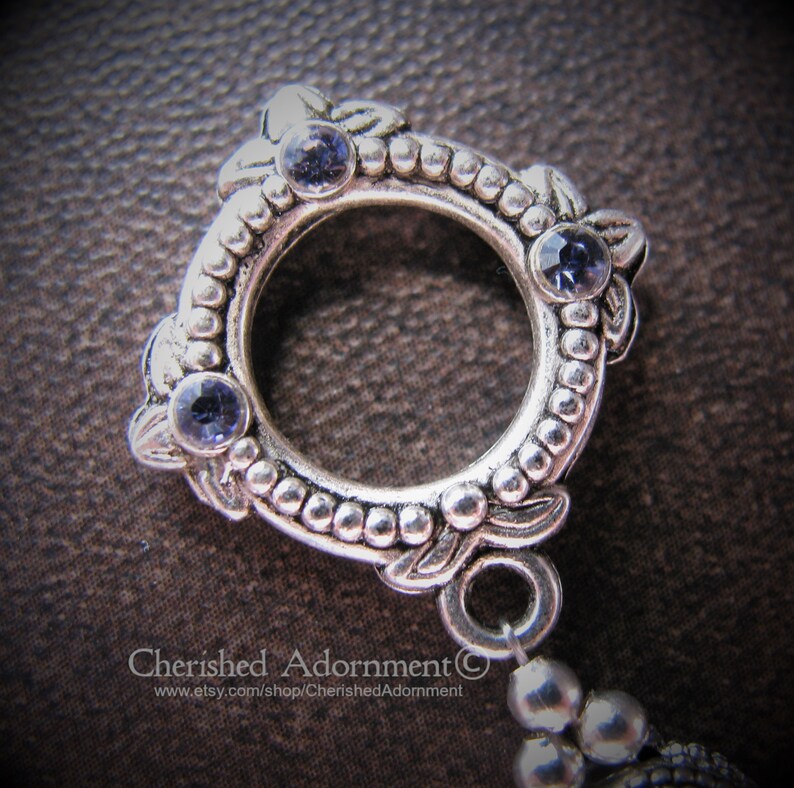 Swarovski Crystal Slider XOXO Bracelet Antique Silver Tone Metal ...
